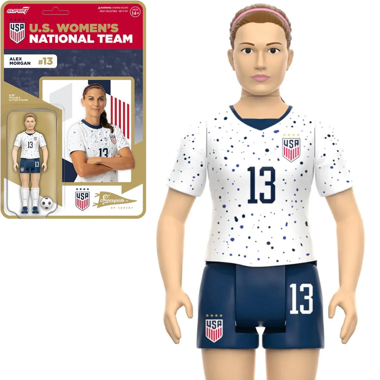 US Soccer Alex Morgan World Cup Home Kit ReAction Figure - Walmart.com
