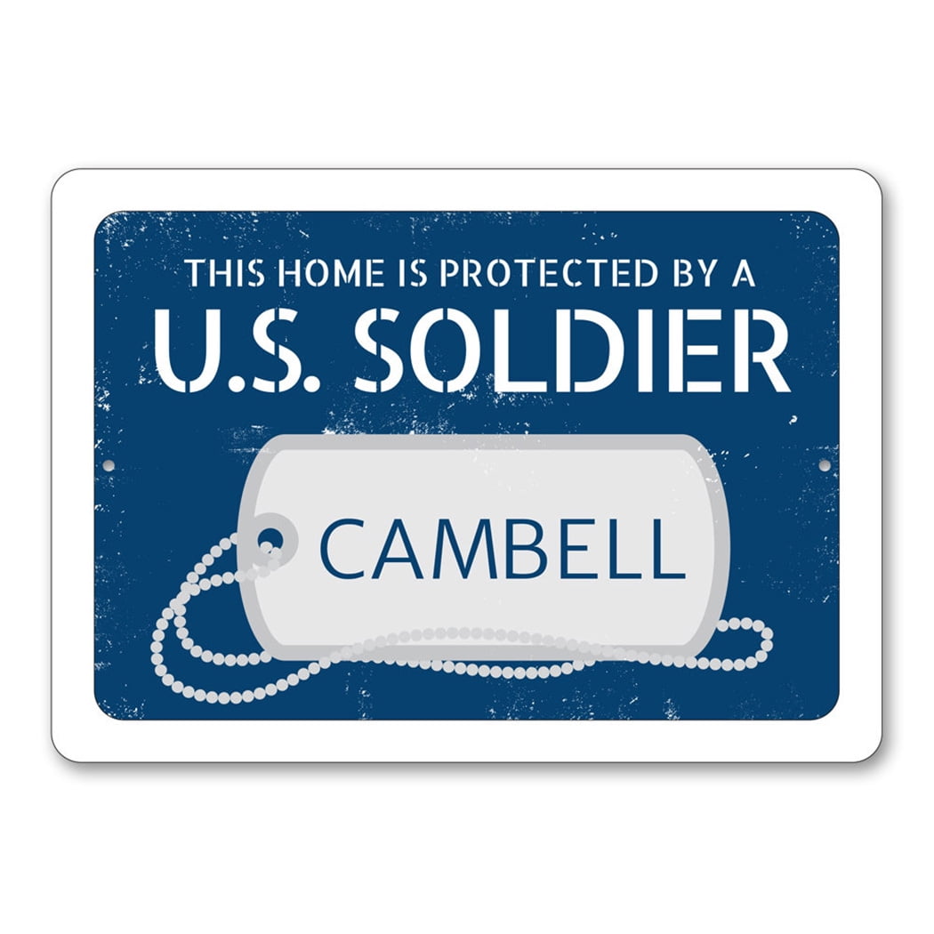 US Soldier Sign, Custom Home Protected by US Soldier, Military Army ...