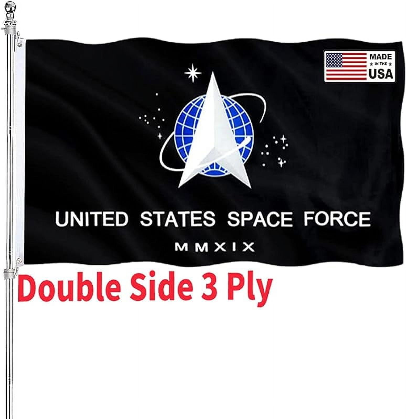 US Space Force Flag 4x6 Double Sided-US Space Force Flag Heavy Duty 3 Layers 200D Polyester and ...