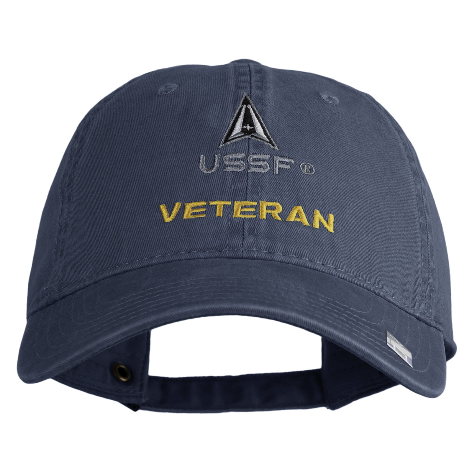 US Space Force Veteran Delta Embroidered Washed Solid Pigment Dyed ...