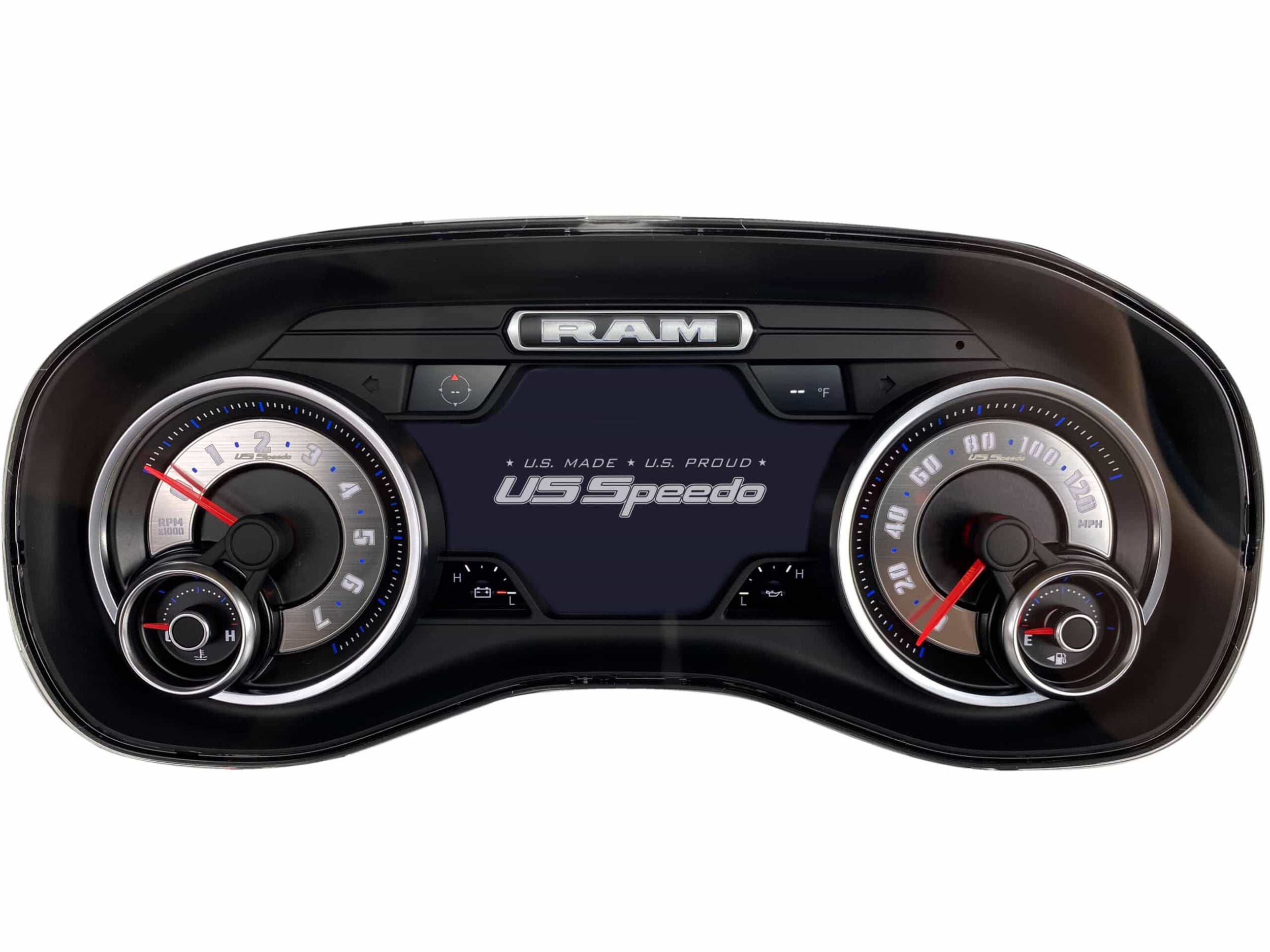 US Speedo Stainless Edition Custom Gauge Face for 2019-2022 Ram Truck ...