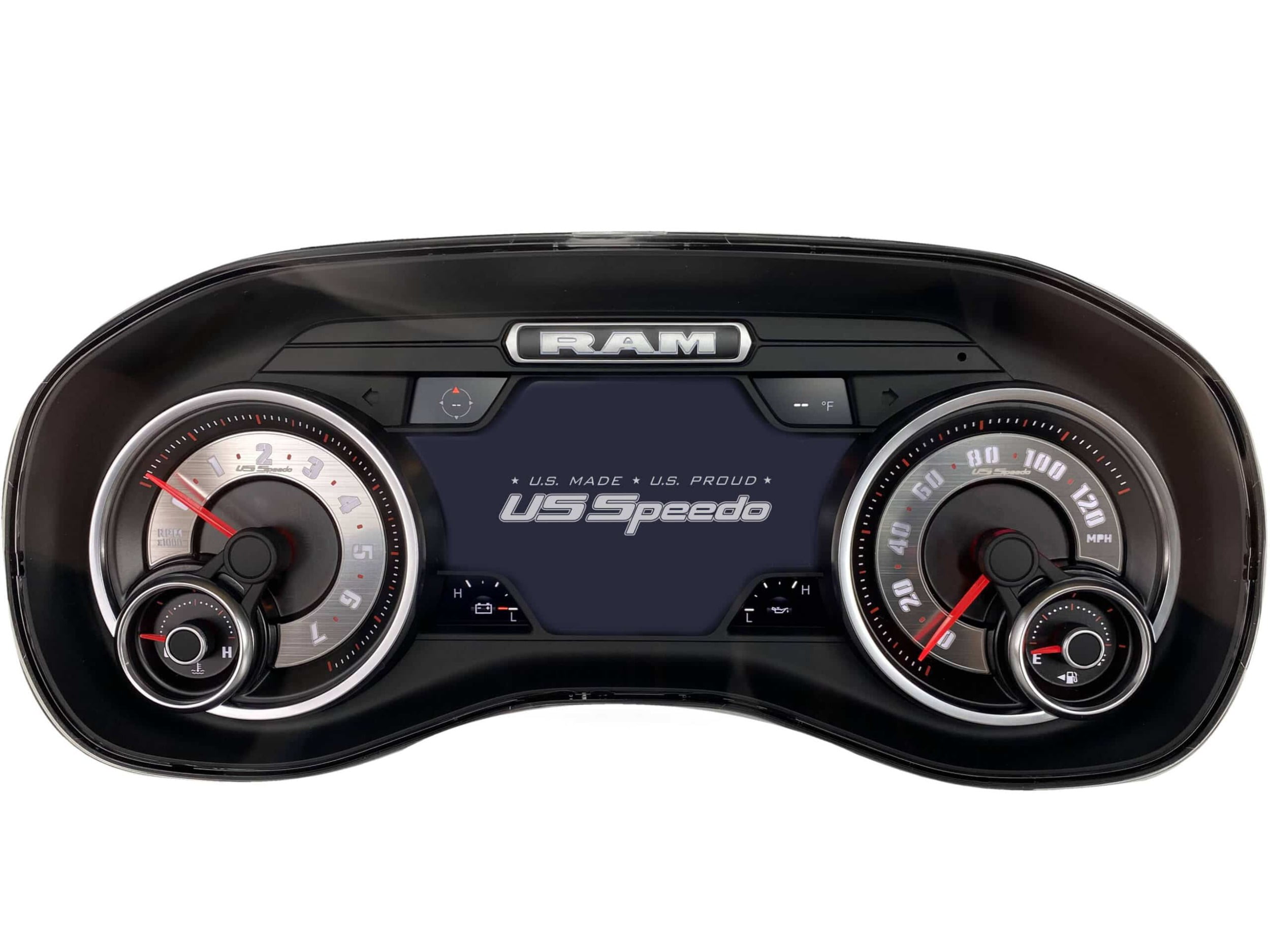 US Speedo Stainless Edition Custom Gauge Face for 2019-2022 Ram Truck ...