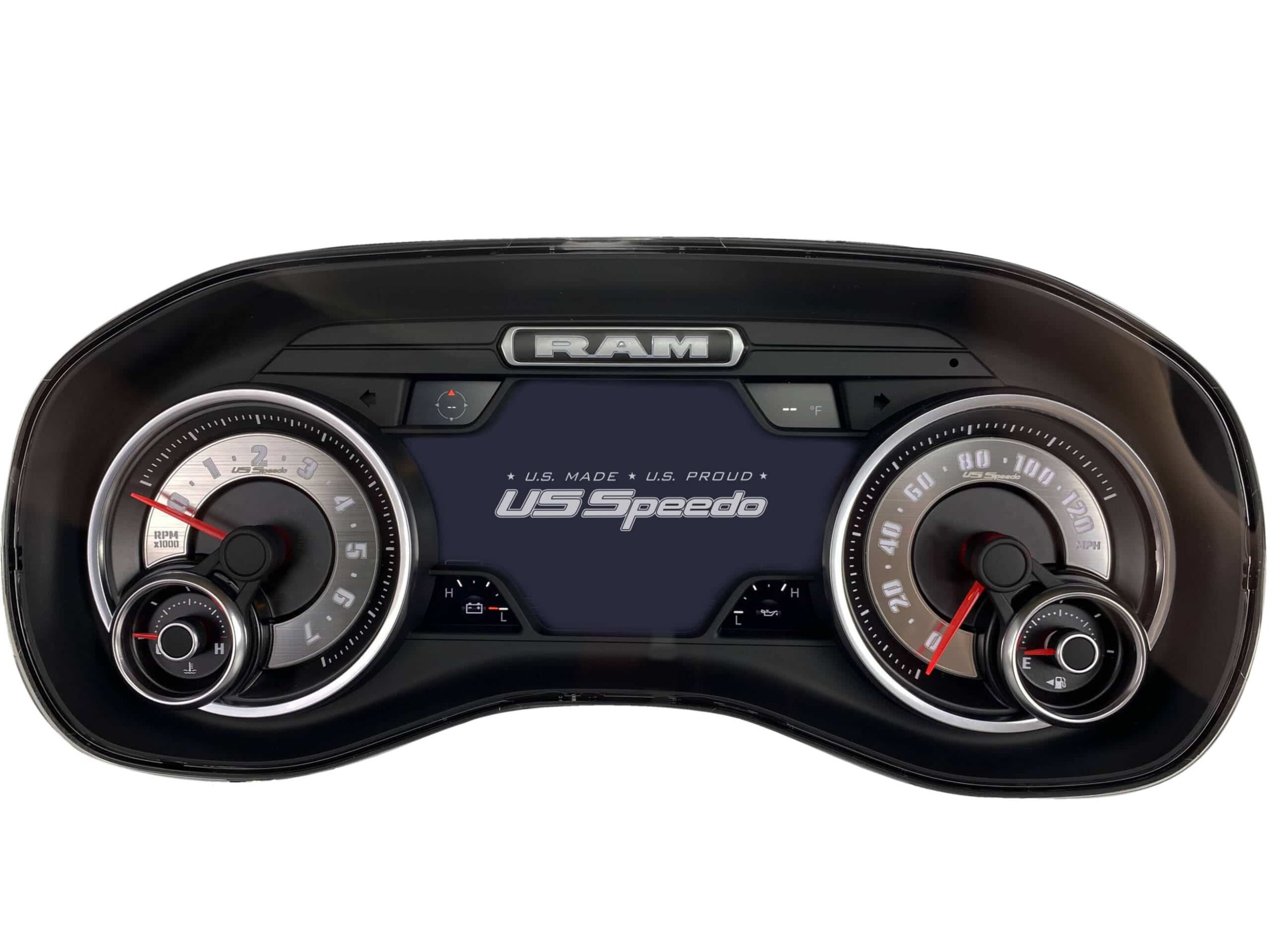 US Speedo Stainless Edition Custom Gauge Face for 2019-2022 Ram Truck ...