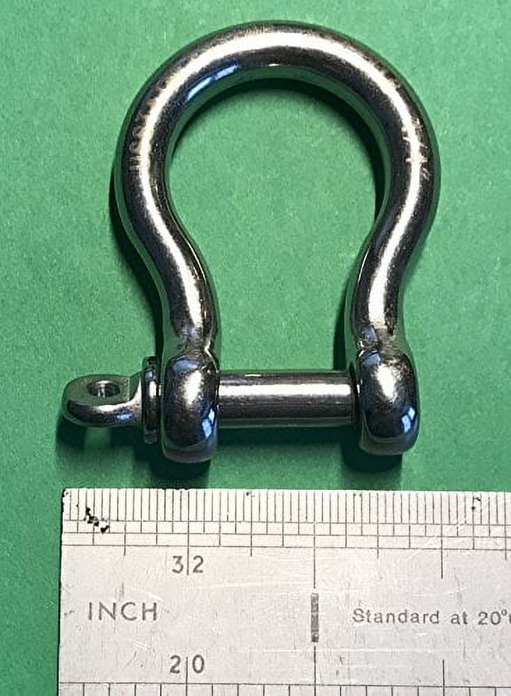 US Stainless 4 Pieces Stainless Steel 316 Forged Bow Shackle 1/4" (6mm ...
