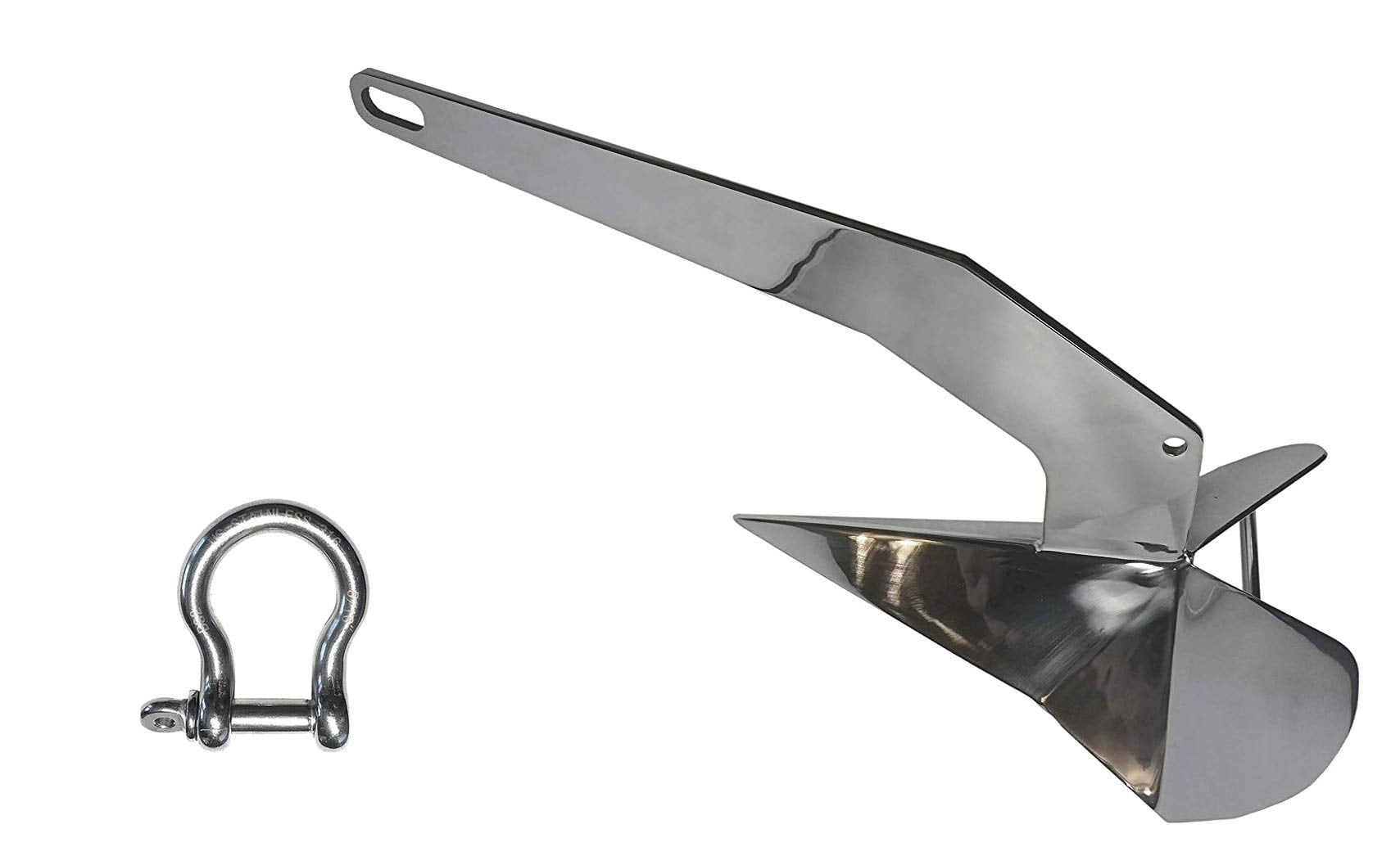 US Stainless Stainless Steel 316 Delta Anchor 16.5lbs (7.5kg) Marine ...