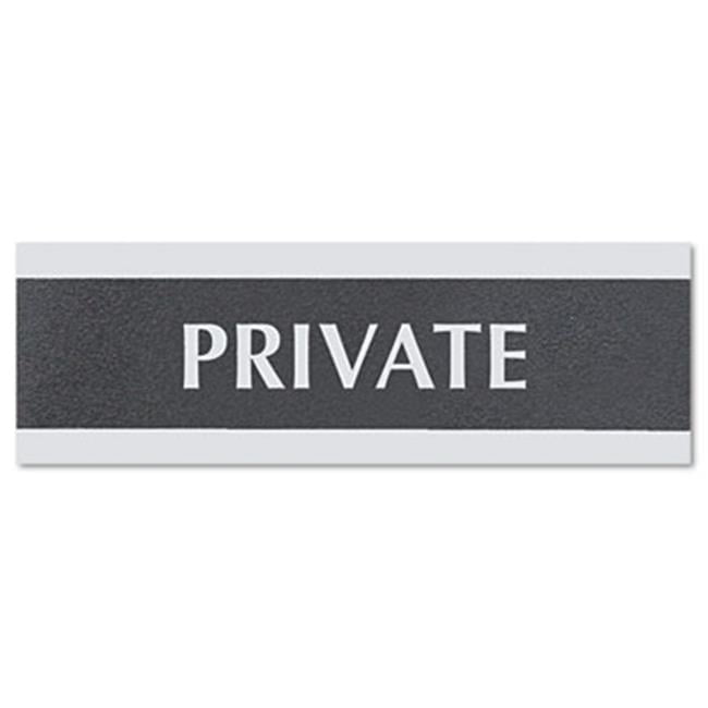 US Stamp Century Series Private Sign 9w x 1/2d x 3h Black/Silver ...