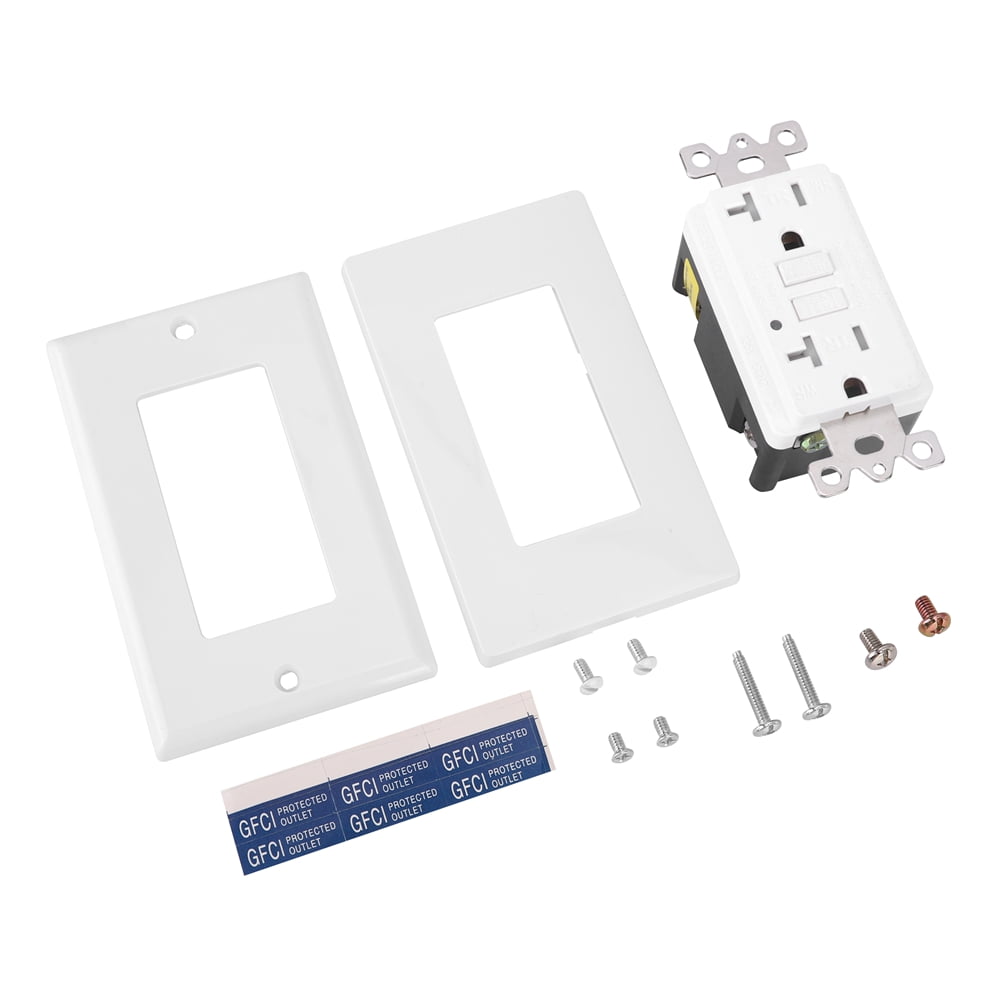 US Standard 20A 110V-125V Double Plug Power Socket Wall Panel Socket ...