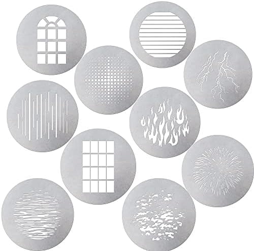 US Stock 10 GOBO Kit for Aputure Spotlight Mount, Ten Classic Shapes ...
