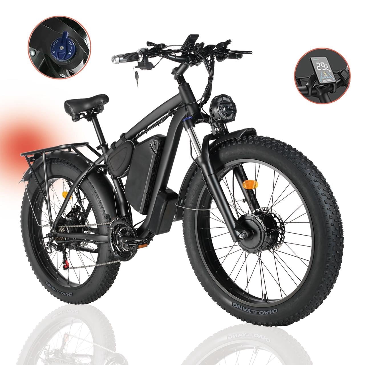 (US in Stock)3000W Peak Dual Motor Ebike, 52V 30AH Battery Electric ...
