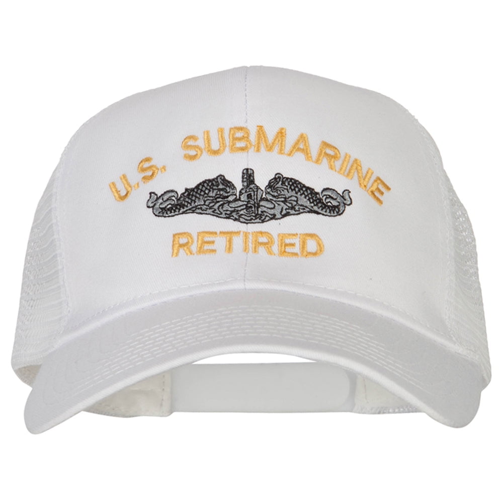 US Submarine Retired Military Embroidered Solid Cotton Mesh Pro Cap ...