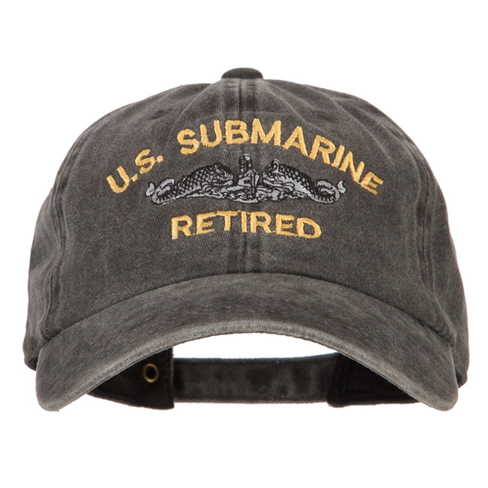 US Submarine Retired Military Embroidered Washed Cotton Twill Cap ...