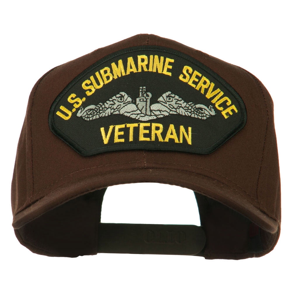 US Submarine Service Veteran Military Patched High Profile Cap - Brown ...