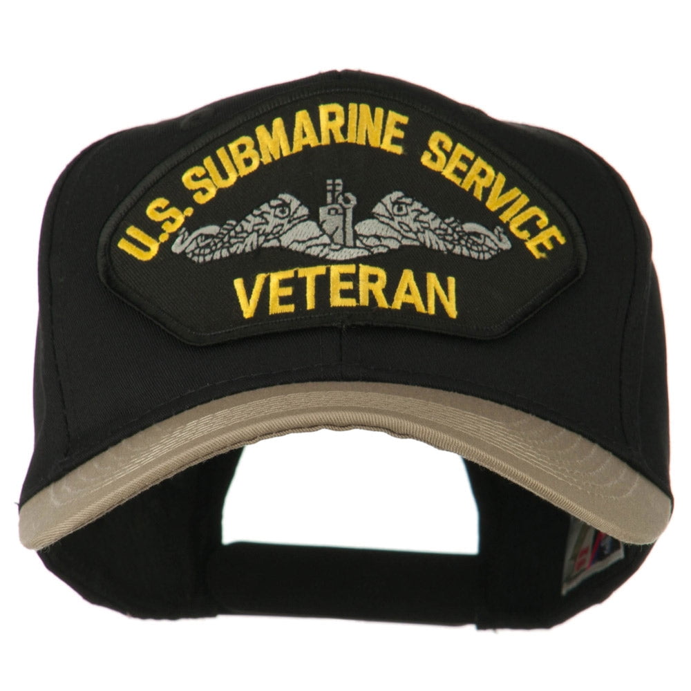 US Submarine Service Veteran Military Patched Two Tone High Cap - Khaki ...
