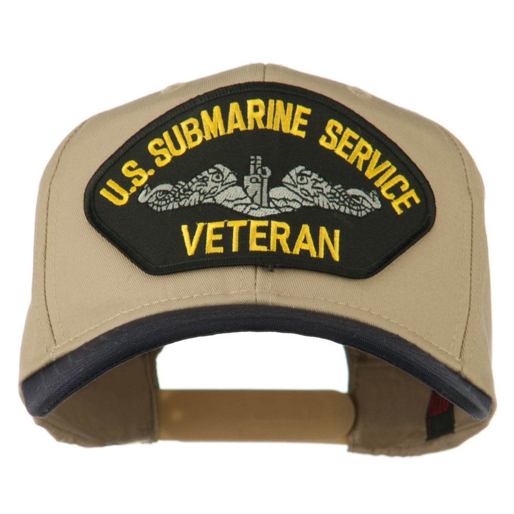US Submarine Service Veteran Military Patched Two Tone High Cap - Navy ...