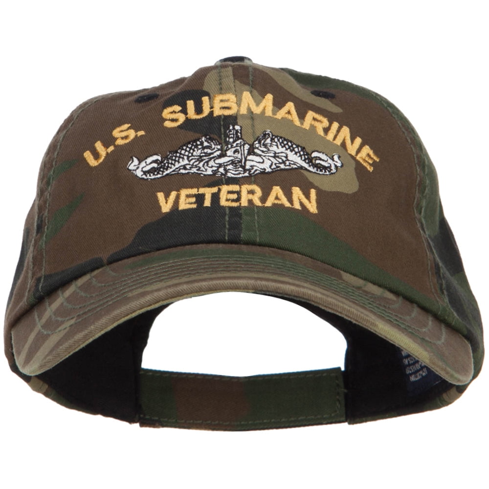 US Submarine Veteran Military Embroidered Enzyme Camo Cap - Camo OSFM ...