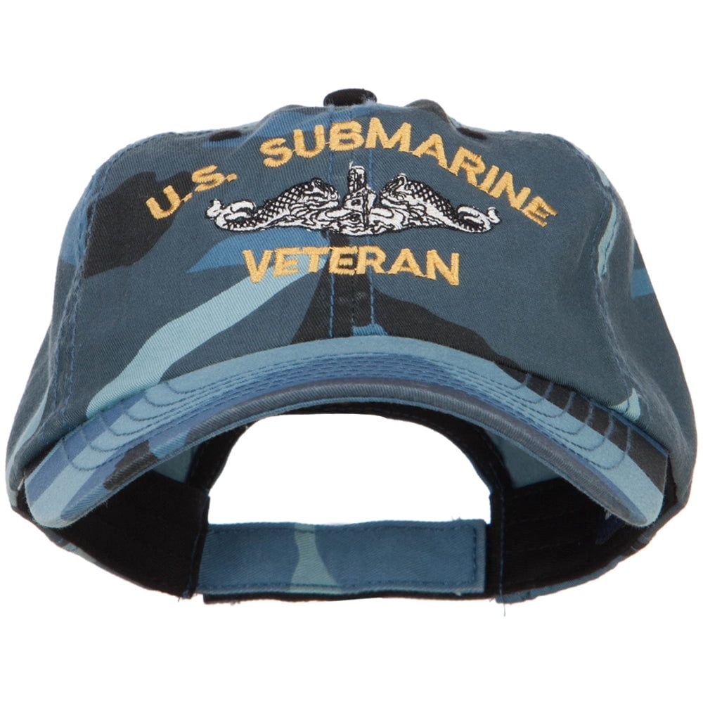 US Submarine Veteran Military Embroidered Enzyme Camo Cap - Sky OSFM ...