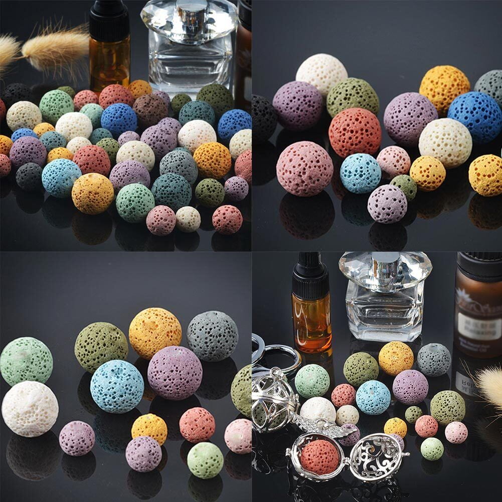 US Tan Round Lava Bead Tan Round Diffuser 6 8 10mm Lava Diffuser No ...