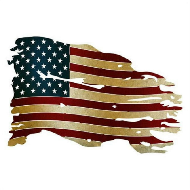 Tattered American Flag Drawing
