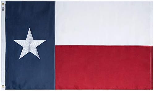 US Texas Flag 3x5 ft, State Flags of Texas Embroidered Stars with Brass ...