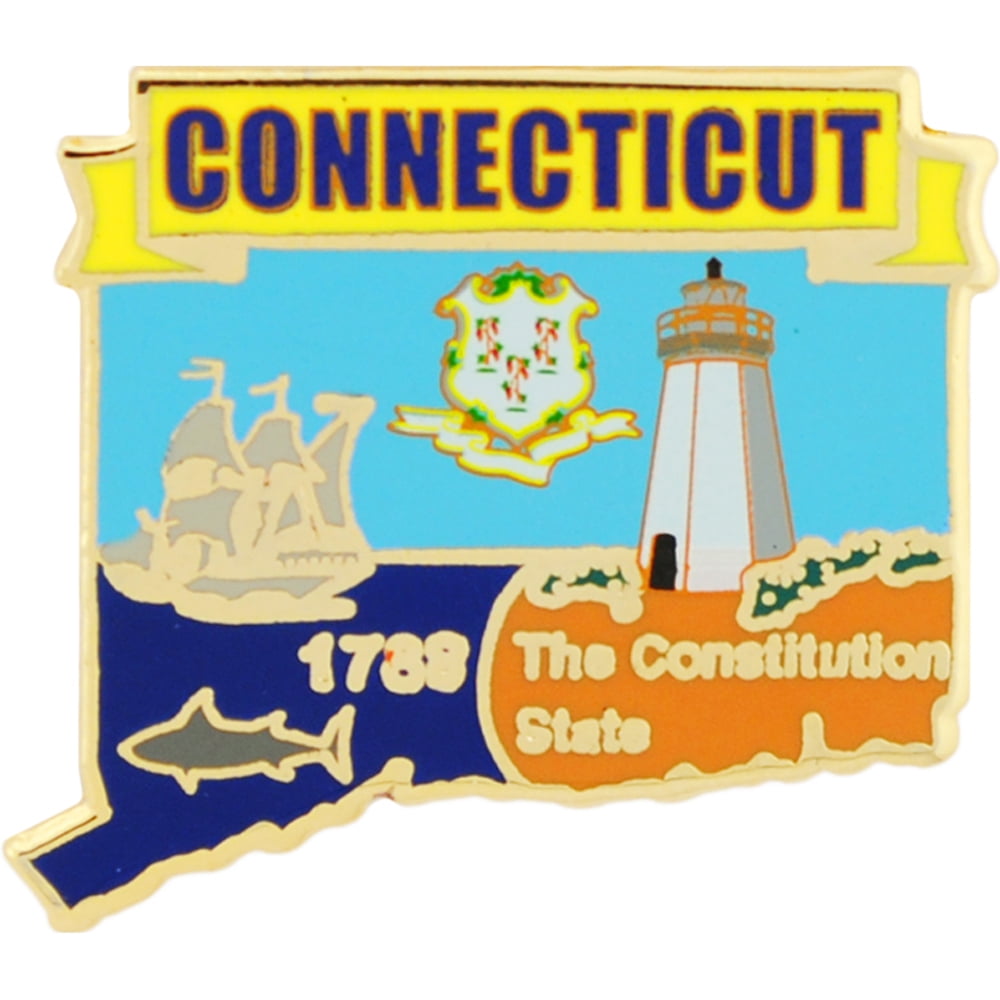 US The Constitution State - Connecticut Map - Original Artwork ...
