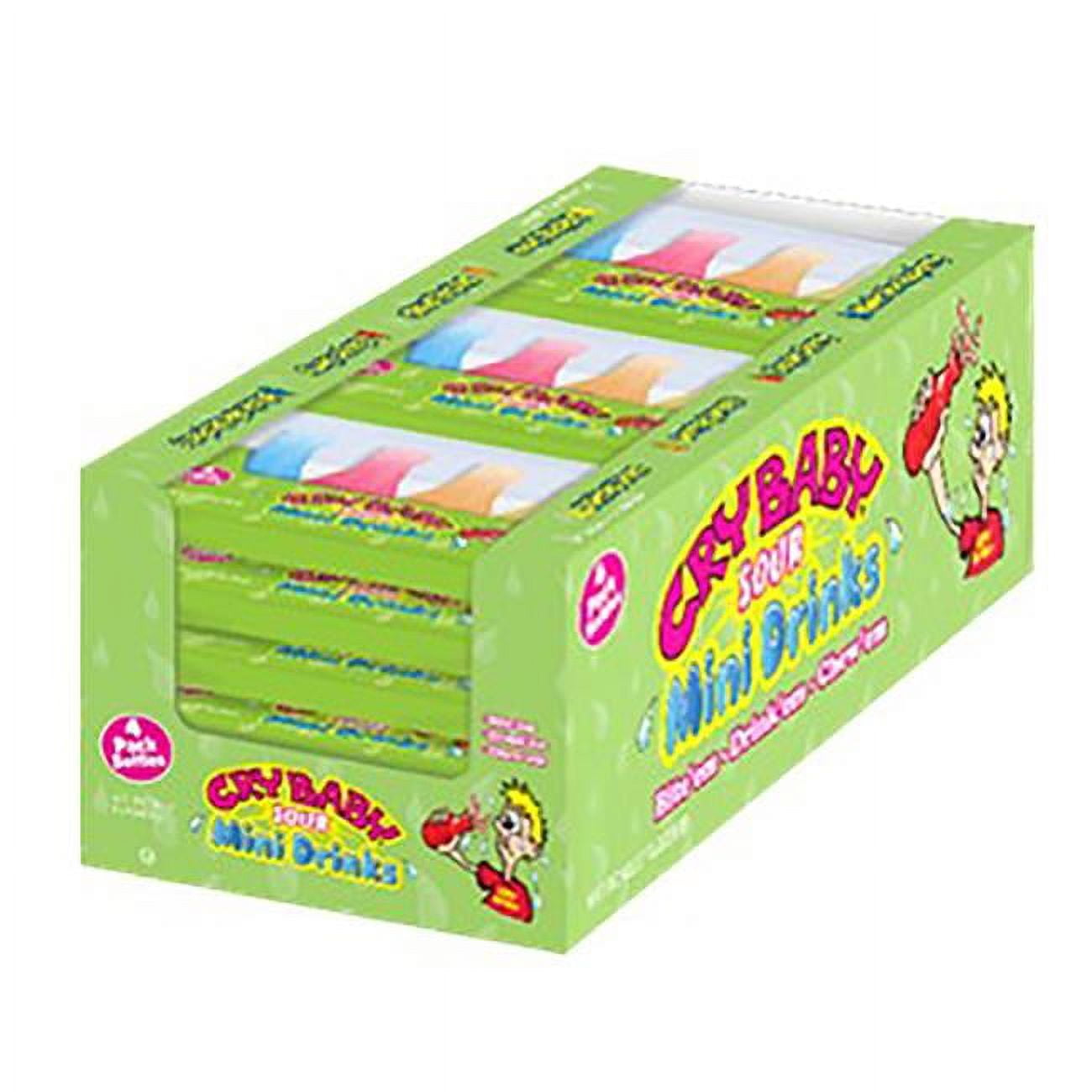 US Toy CA685 2.75 in. Cry Baby Sour Wax Mini Drink Bottles, 4 Piece ...