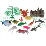 US Toy 3'' Ocean Animal Action Figures Sea Life & Plant 20pc Play Set ...