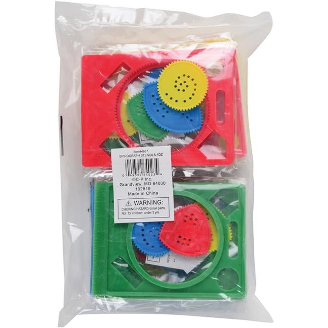 US Toy 4667 3 x 4 in. Spirograph Stencils, Pack of 12 - Walmart.com