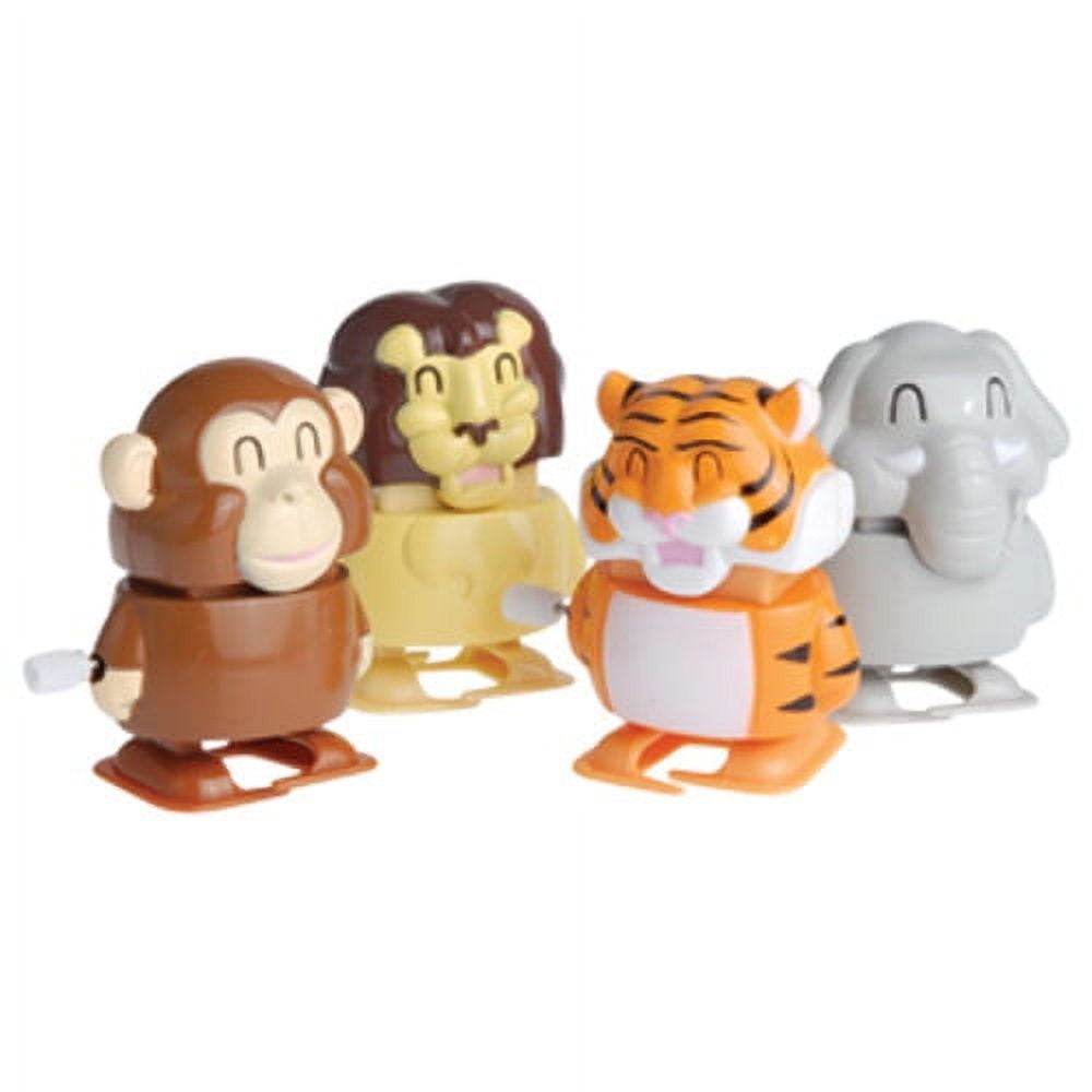 US Toy Assorted Plastic Wind Up Wild Animals Set for Kids - 12 Per Pack ...