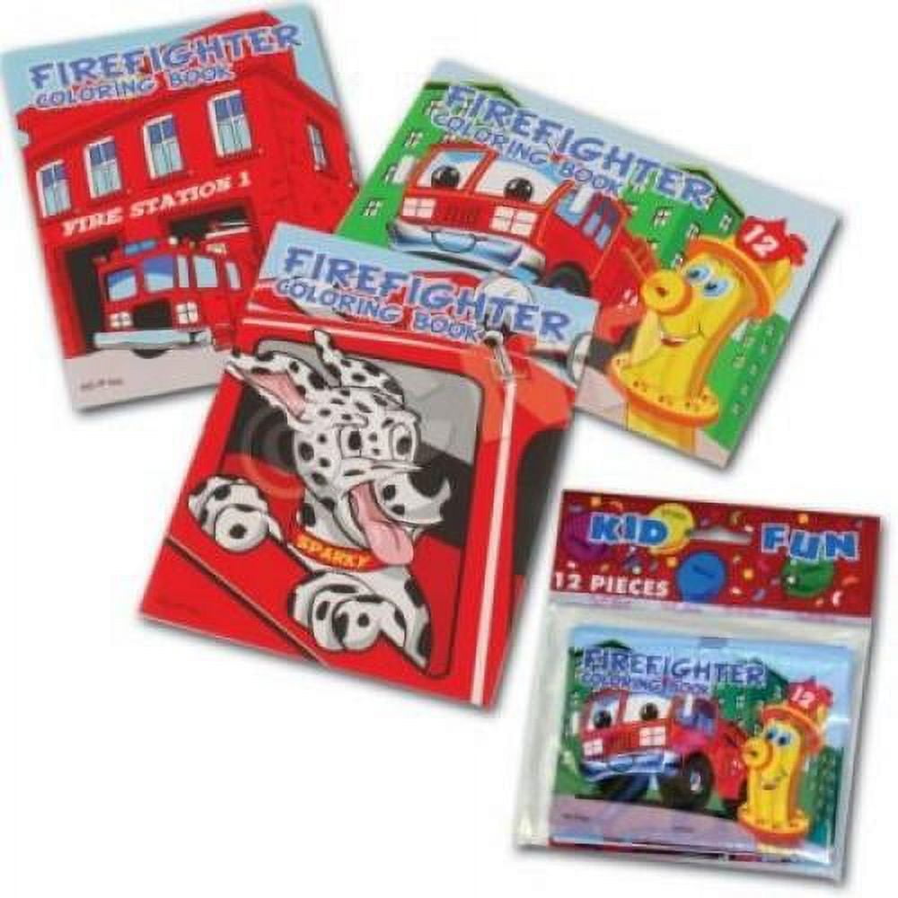 US Toy Assorted Fireman Fire Engine Mini Coloring Books (Lot of 12 ...