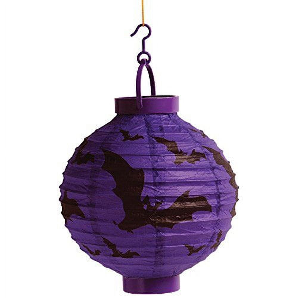 U. S. Toy Light Up Bat Paper Lantern Halloween 8" Hanging Decoration ...