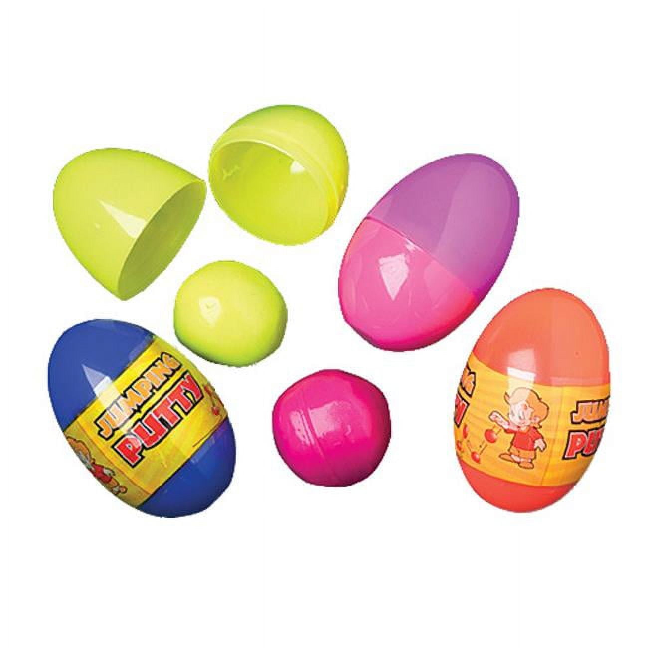 US Toy Moldable Jumping Putty 2.25" Filled Easter Eggs, Assorted Colors ...
