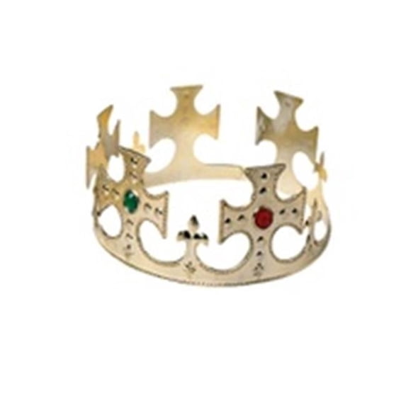US Toy Plastic King Gold Crown with Jewels - Walmart.com