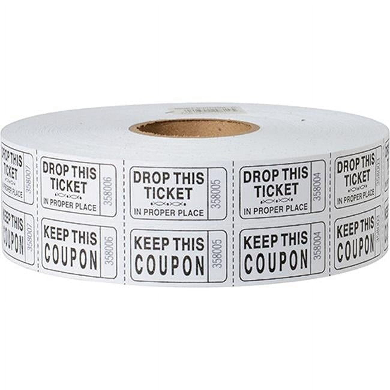 US Toy TA39-11 Double Ticket Roll, White - Walmart.com