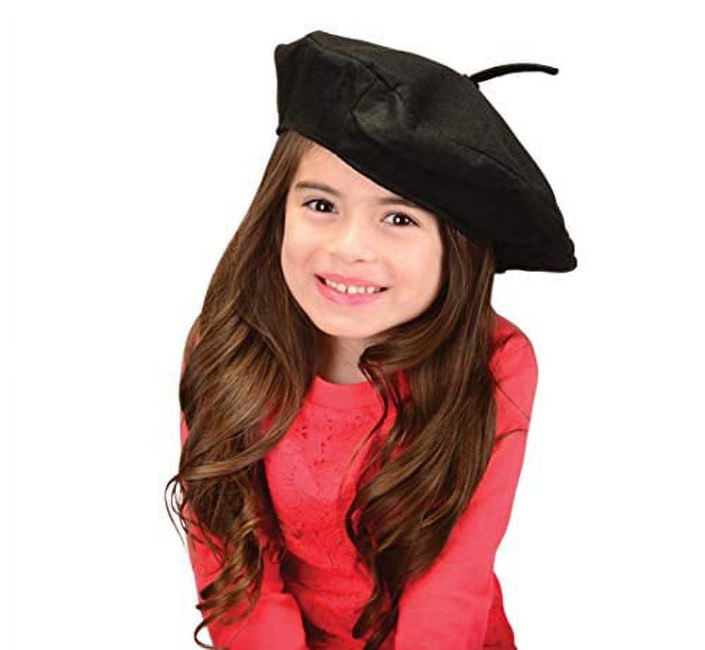US Toy Unisex French Beret Novelty Party Beatnik Hippie Hat, Black (2 ...