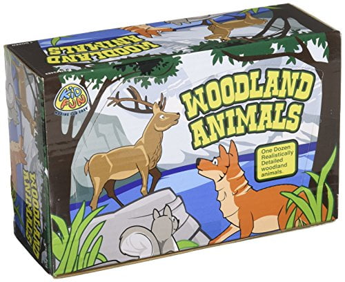 US Toy Woodland Forest Toy Animal Figures Action Figure (1 Dozen ...