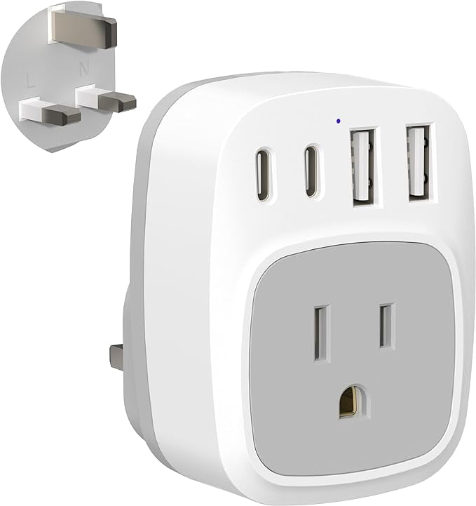 US to UK Ireland Travel Plug Adapter, Type G International Power ...