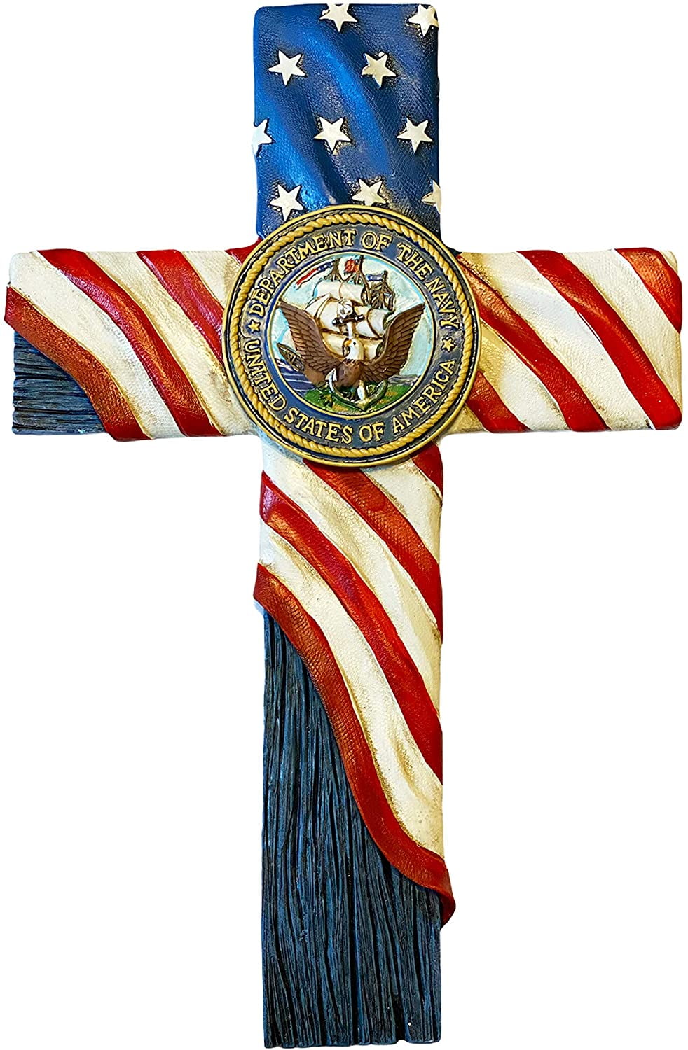 US United States Navy Wall Hanging Decor Cross US Flag and Navy Symbol ...
