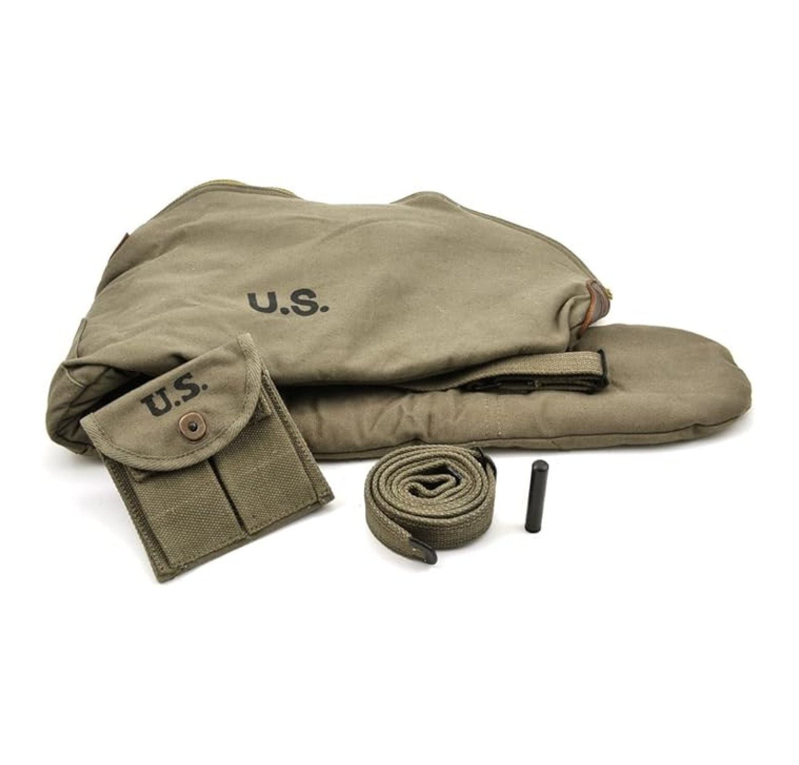 US WW2 Carbine OD Fleece Lined Carry Case, Sling with oiler and ...