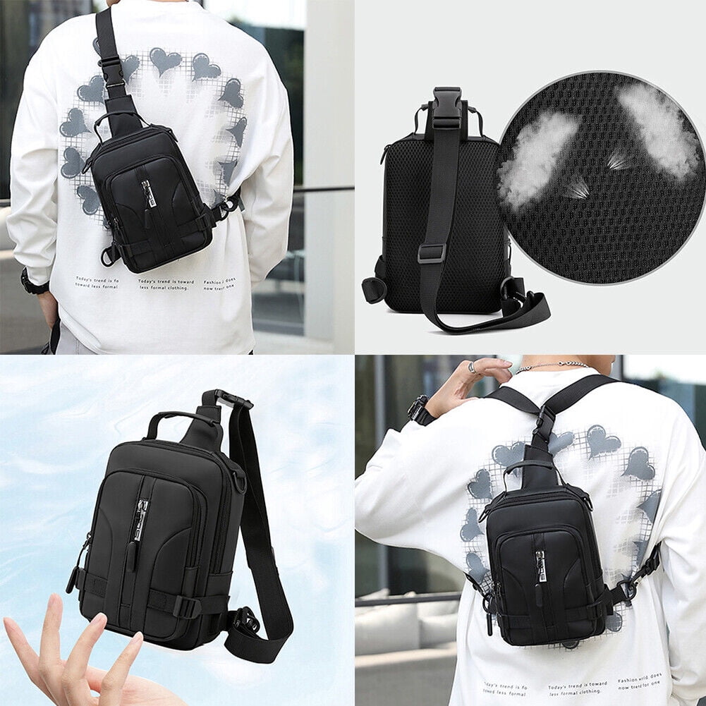 US Waterproof Men Women Sling Bag Chest Fanny Cross Travel Shoulder ...