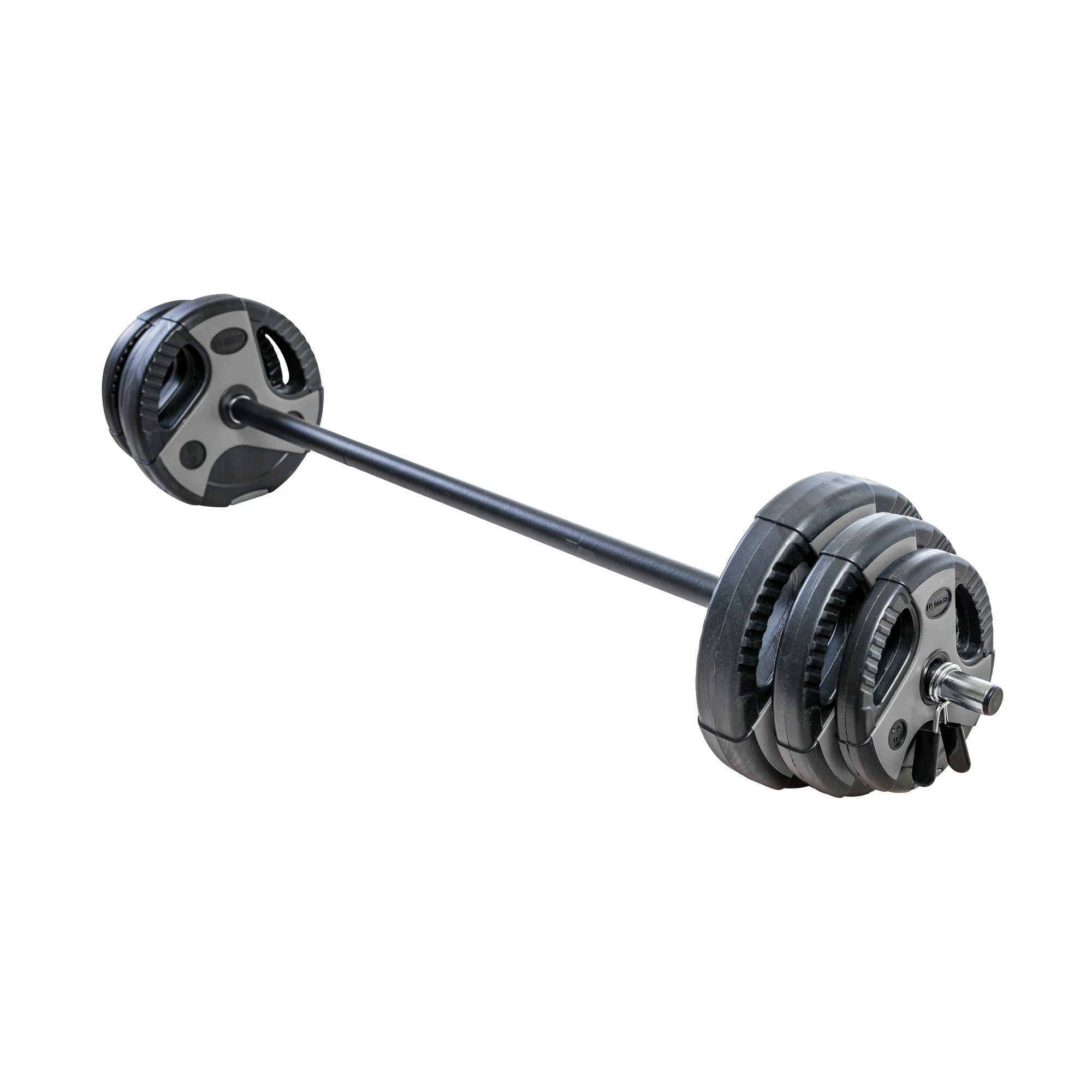 US Weight 43 LB Barbell Weight Set with 55" Adjustable Bar - Home Gym ...