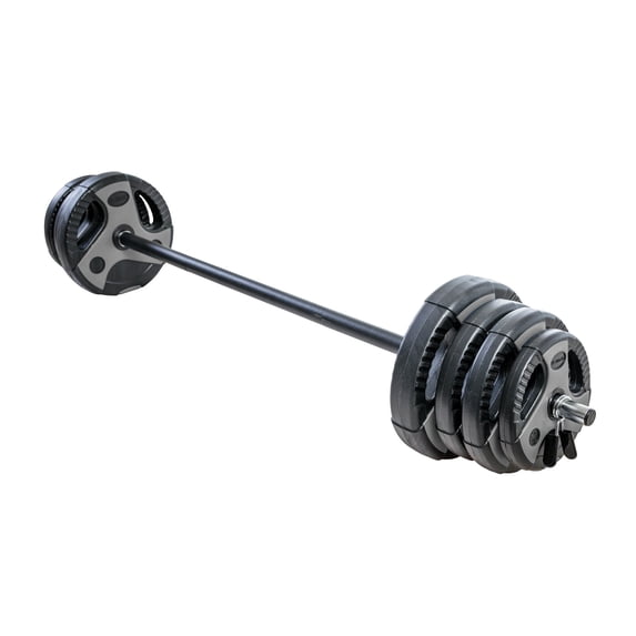 US Weight 54 LB Barbell Weight Set with 55 Inch Adjustable Bar for ...