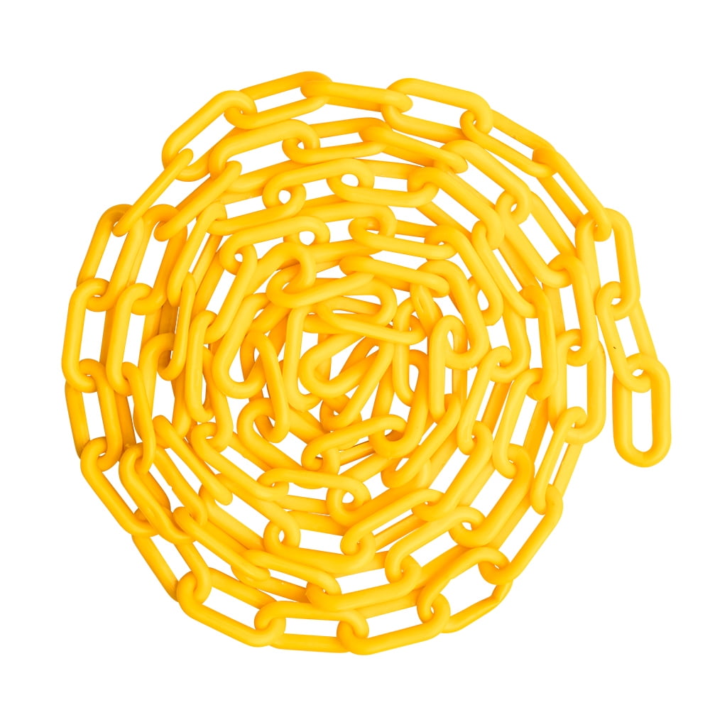 US Weight Chainboss 2" x 25' Yellow Plastic Safety Chain with SunShield ...