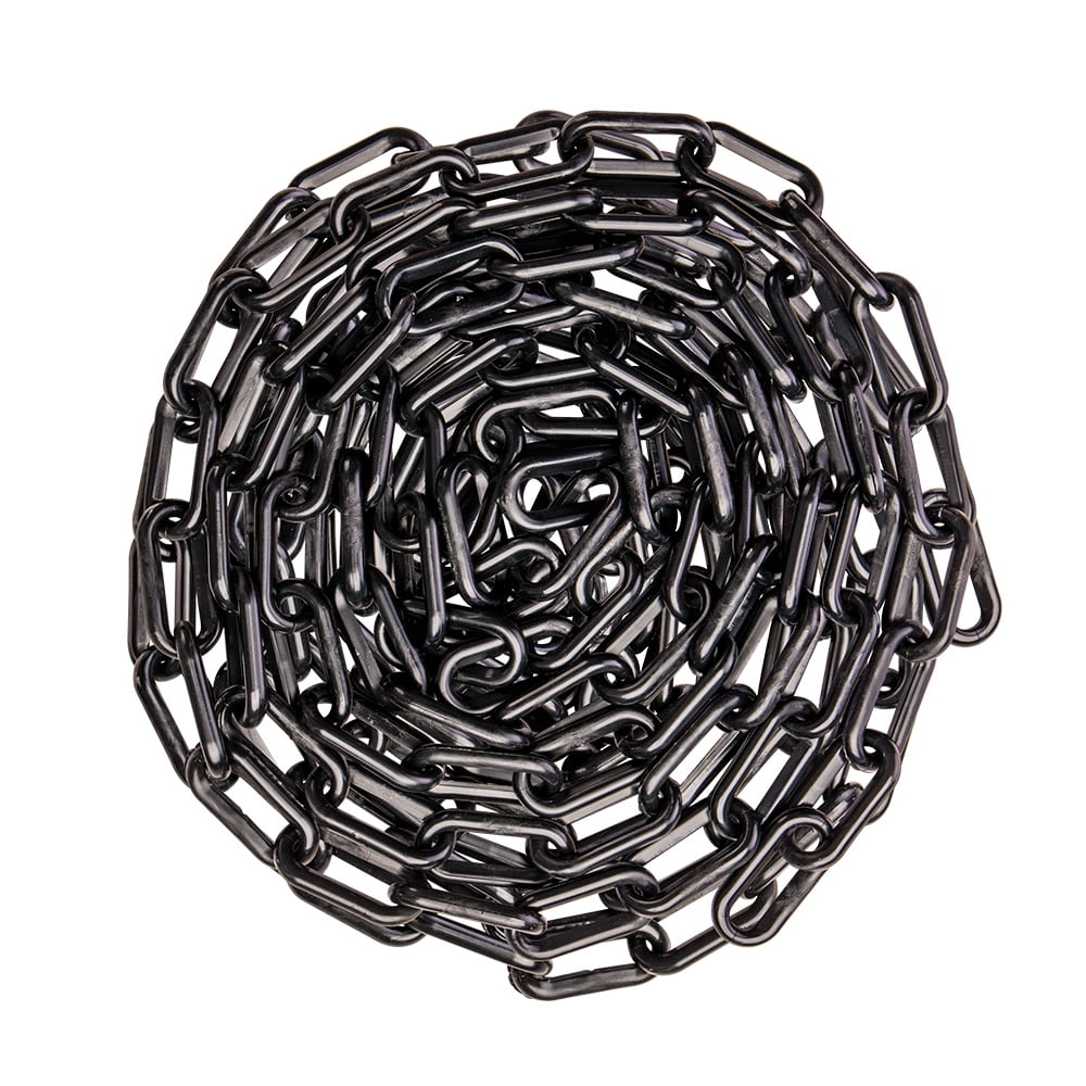 US Weight Chainboss 2" x10' Black Plastic Safety Chain with SunShield ...
