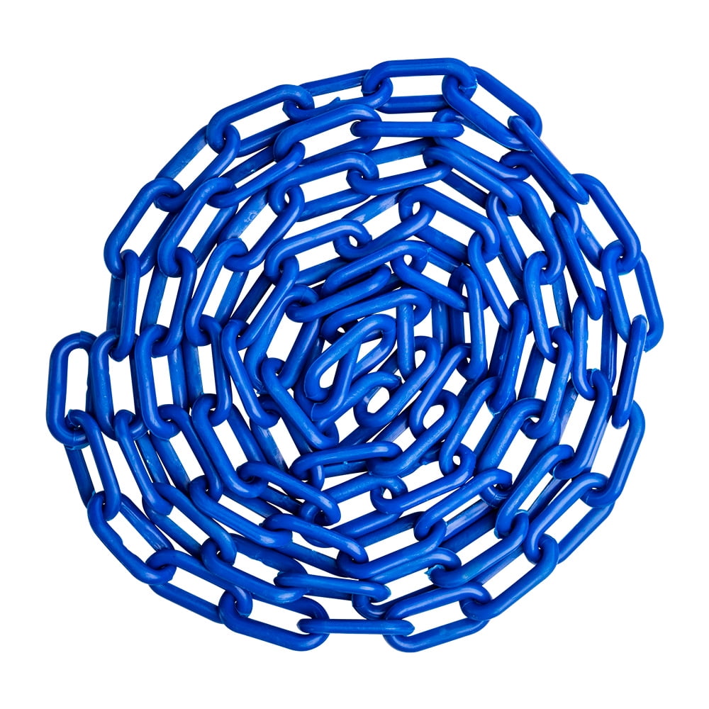 US Weight Chainboss 2" x 25' Blue Plastic Safety Chain with SunShield ...