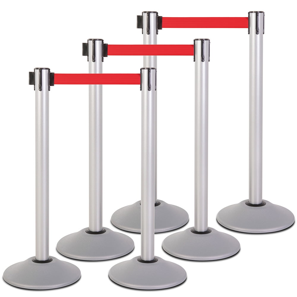 US Weight Heavy Duty Premium Steel Stanchion with 7.5-Foot Retractable ...
