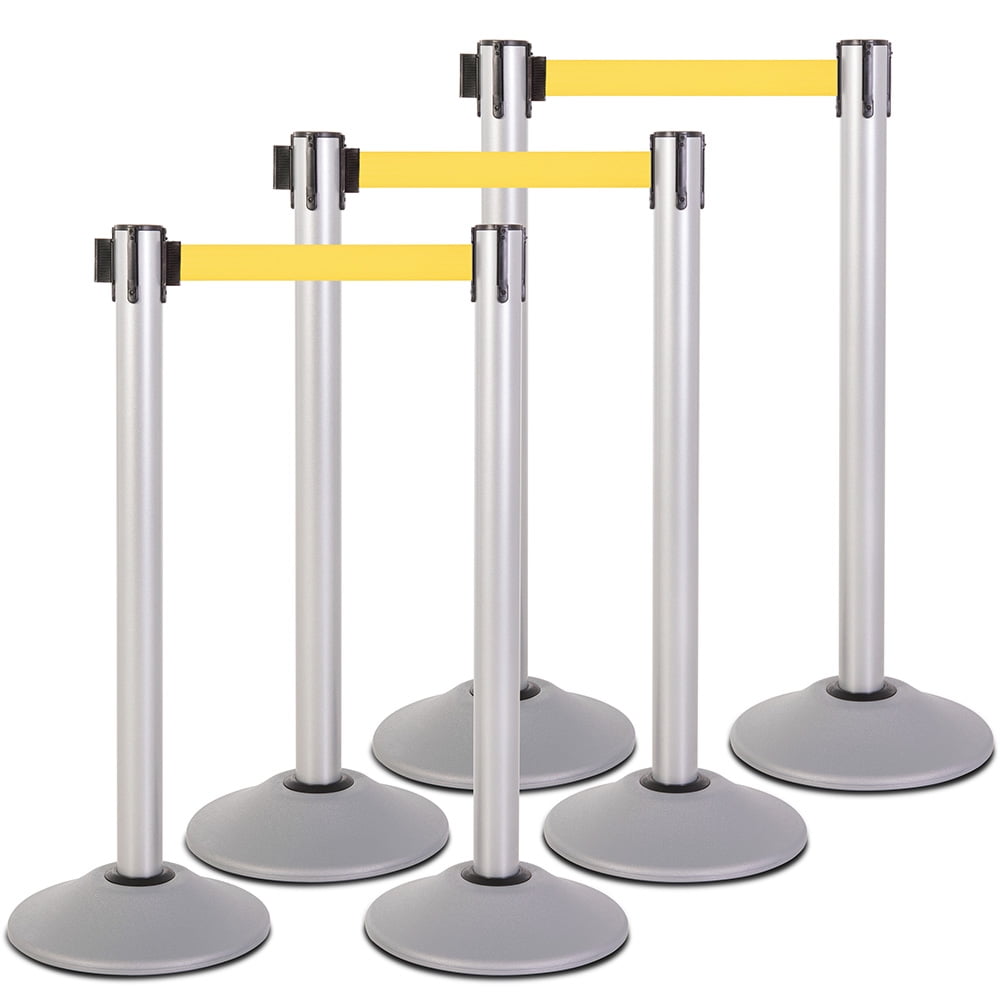 US Weight Heavy Duty Premium Steel Stanchion with 7.5-Foot Retractable ...