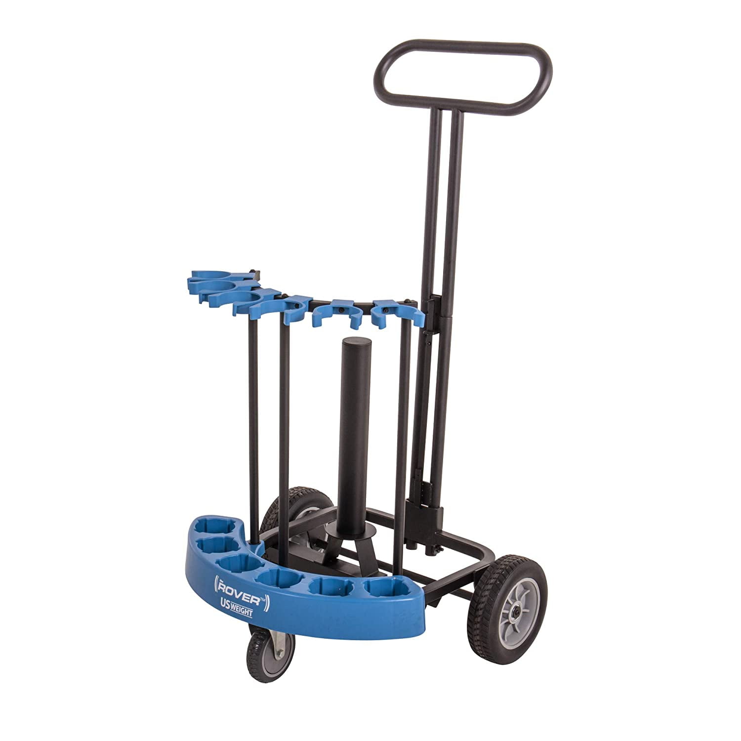 US Weight Rover Stanchion Cart with Any US Weight Stanchion Black/Blue ...