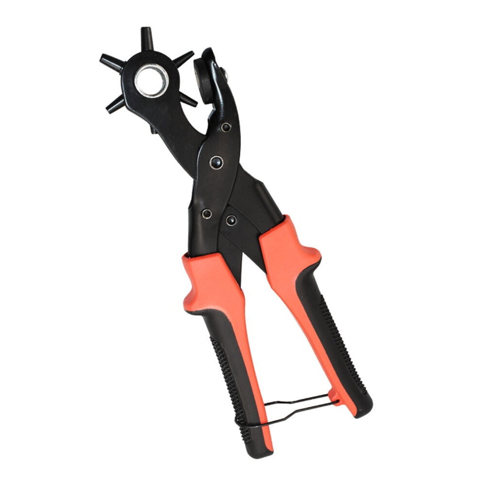 US1-2 Pc 6 Sized Puncher Tool Leather Hole Punch Heavy Duty Hand Plier ...