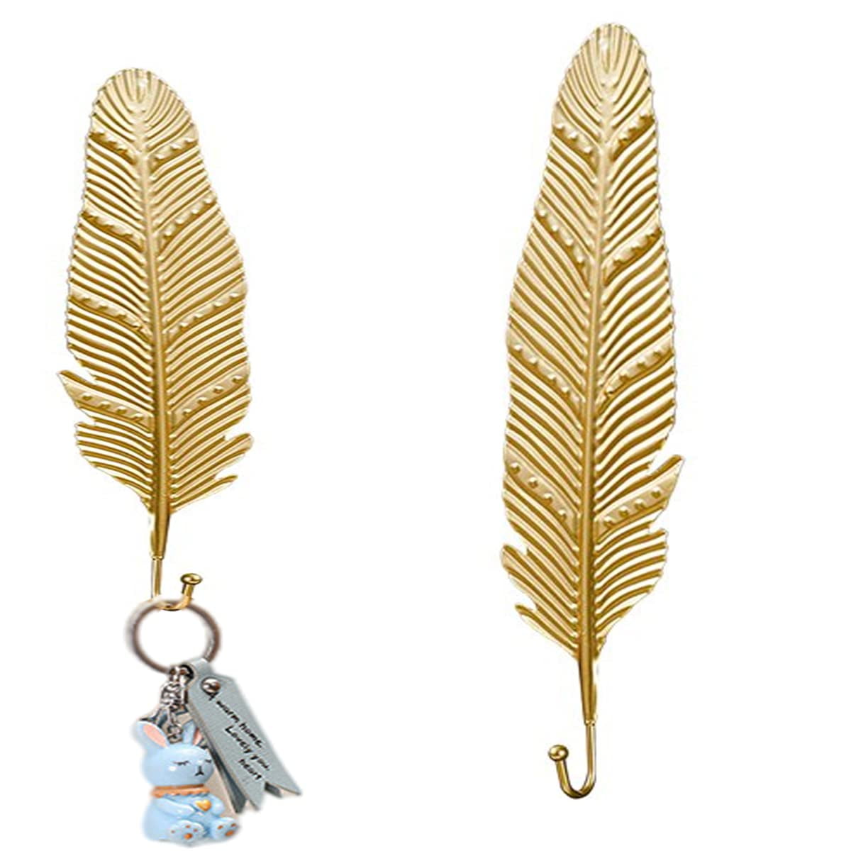 US1984 Decorative Leaves Metal Wall Hook Extra Large Antique Modern Key ...