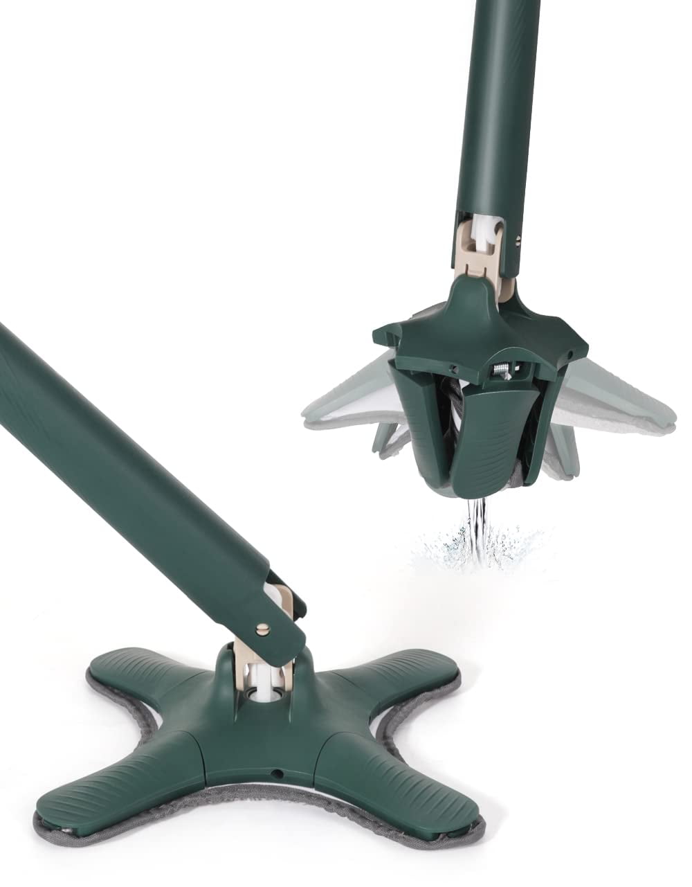 US1984 Upgraded X Shape HandsFree Squeeze Microfiber Flat Spin Mop ...